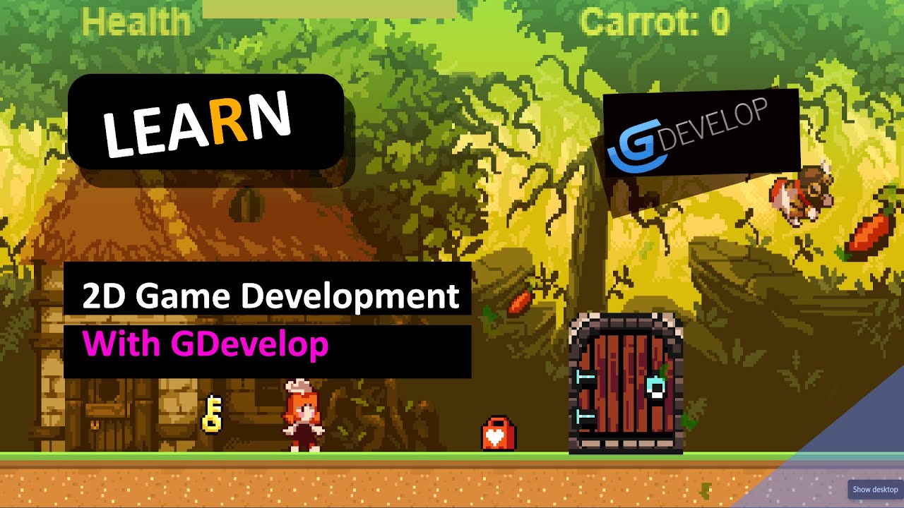 Gdevelop Tutorials 01 Create A 2d Game Introduction Youtube