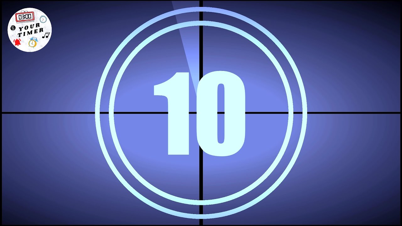 10 Second Countdown Timer With A Colorful Background Sound Effect