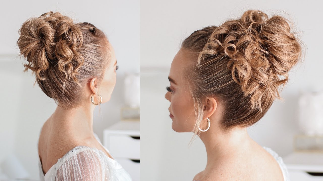 Curly Updo Hair Tutorial Youtube