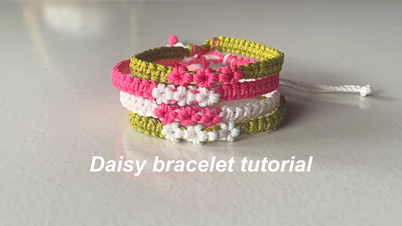 How To Make Daisy Bracelet Yarnivora Youtube