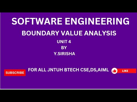 Boundary Value Analysis Unit4 In Software Engineering For Jntuh Btech