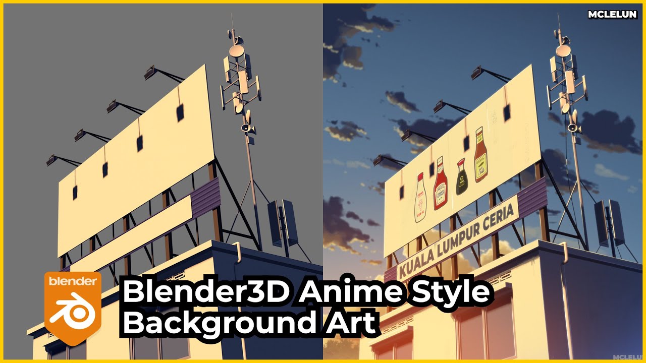 Simple Blender 3d Settings To Render Anime Style Background Art Youtube