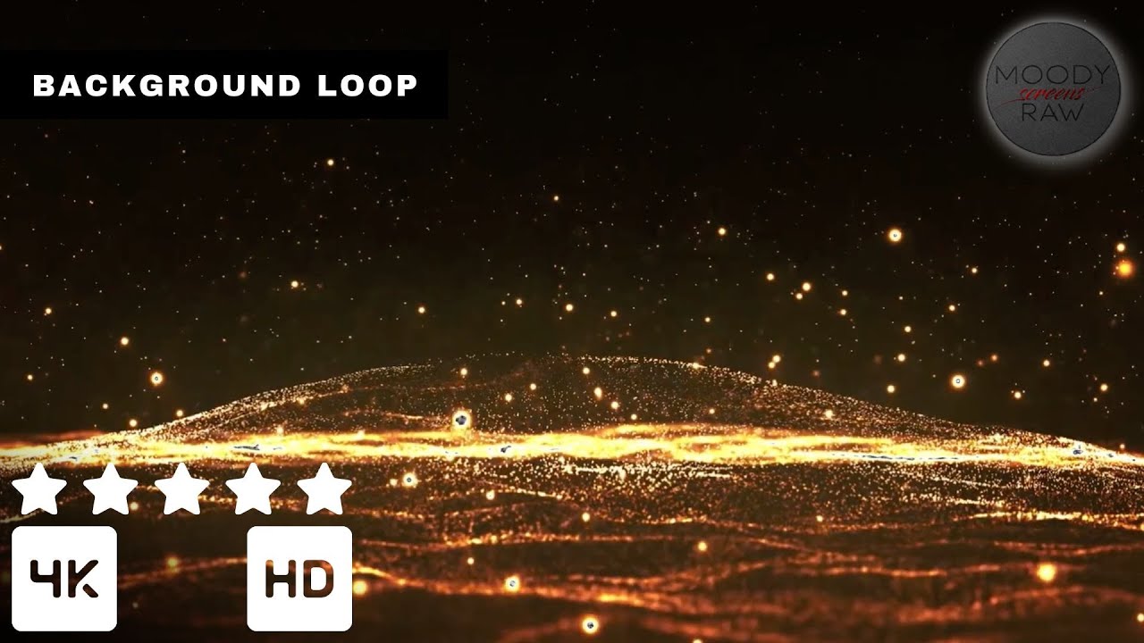 Golden Particle Loop Animation Party Background Luxury Screensaver