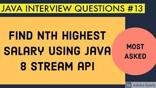 Find Nth Highest Salary Using Java Streams Api Unique And Duplicate