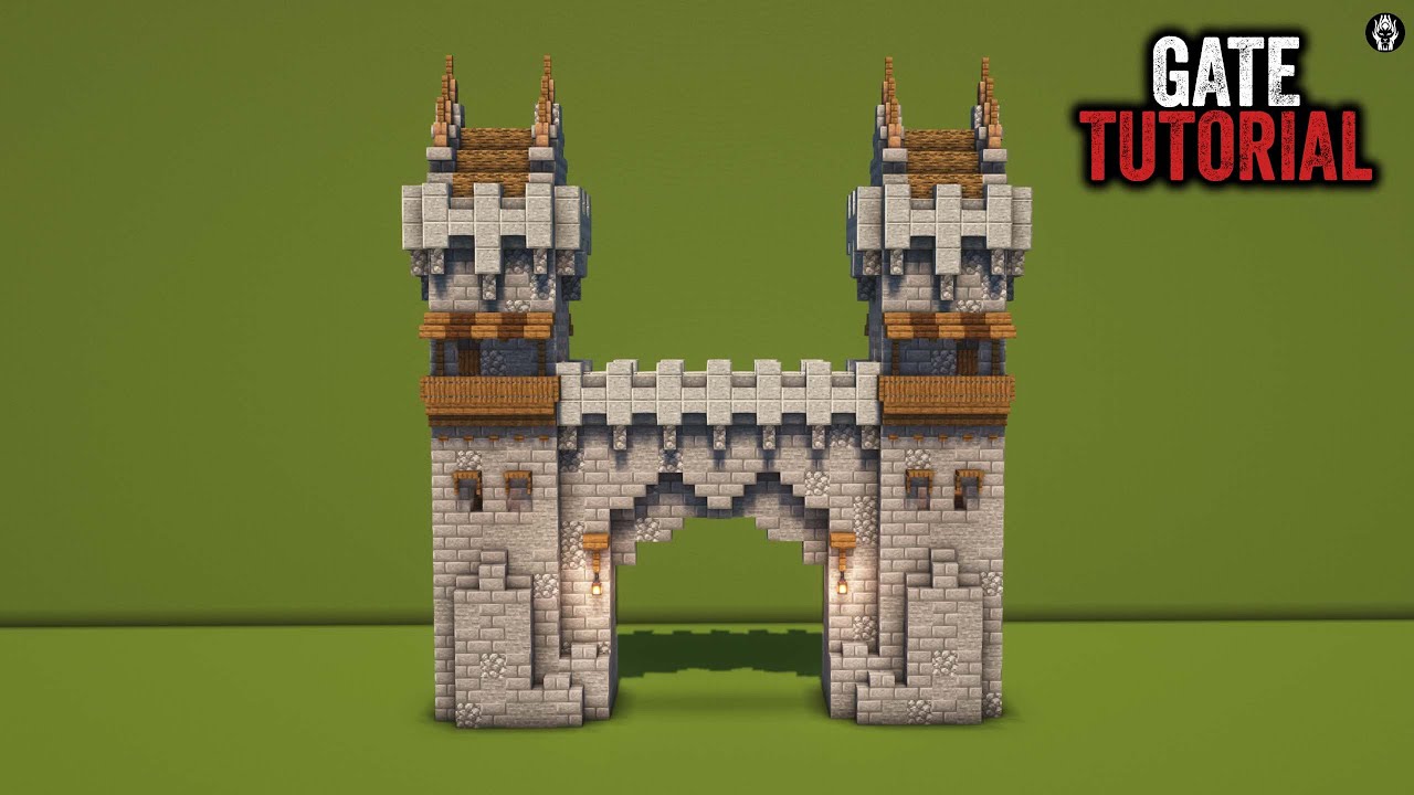 How To Build A Medieval Castle Gate In Minecraft