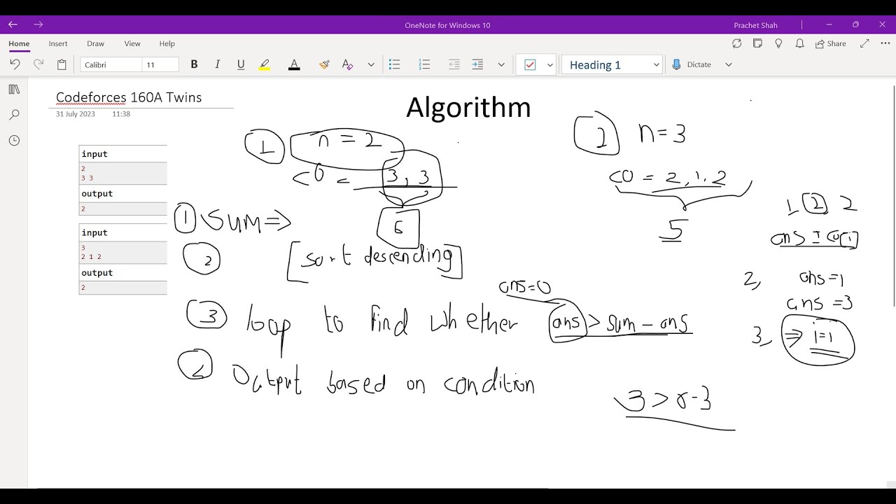 Codeforces 160a Twins Problem Competitive Programming Youtube