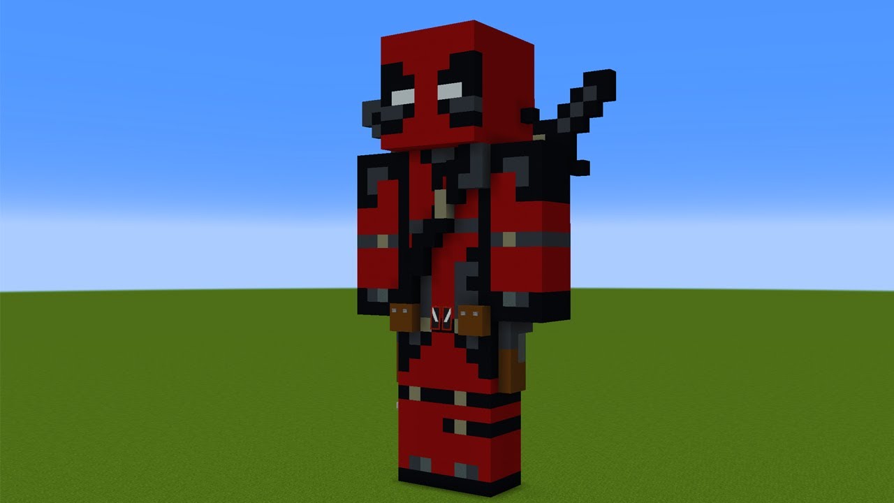 Minecraft Tutorial How To Make A Deadpool Statue Deadpool And
