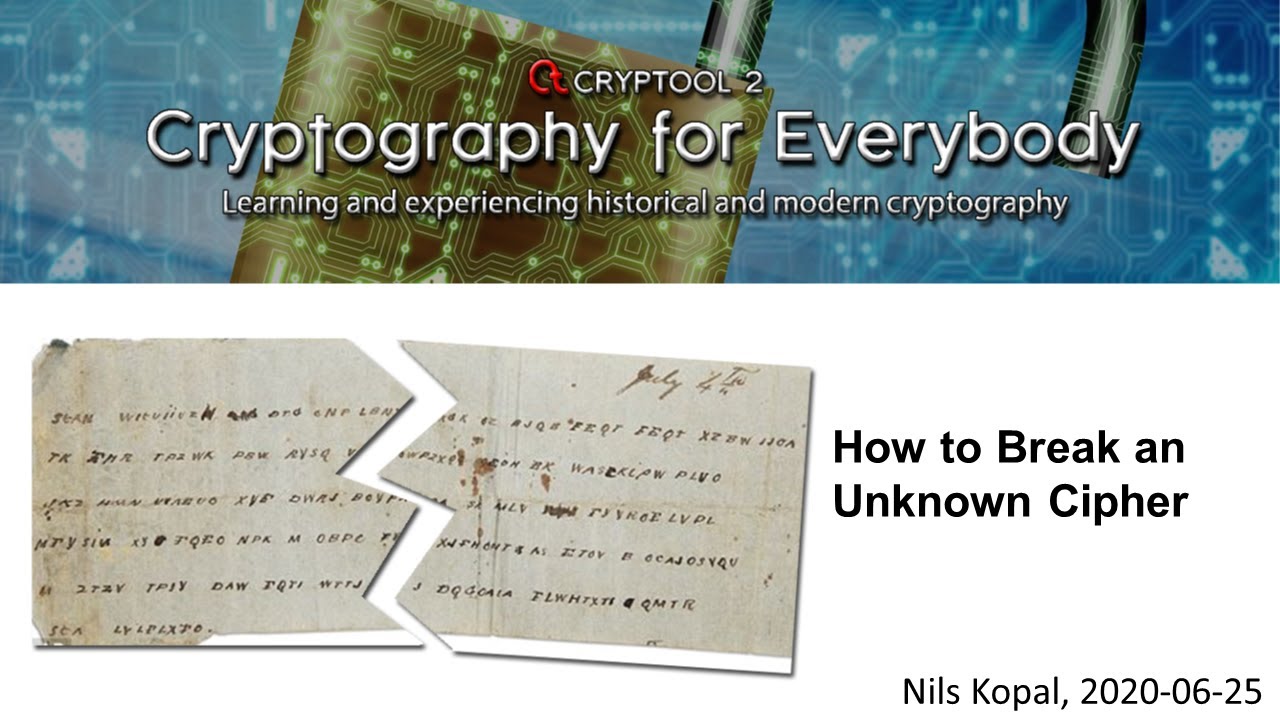 How To Break An Unknown Cipher Youtube