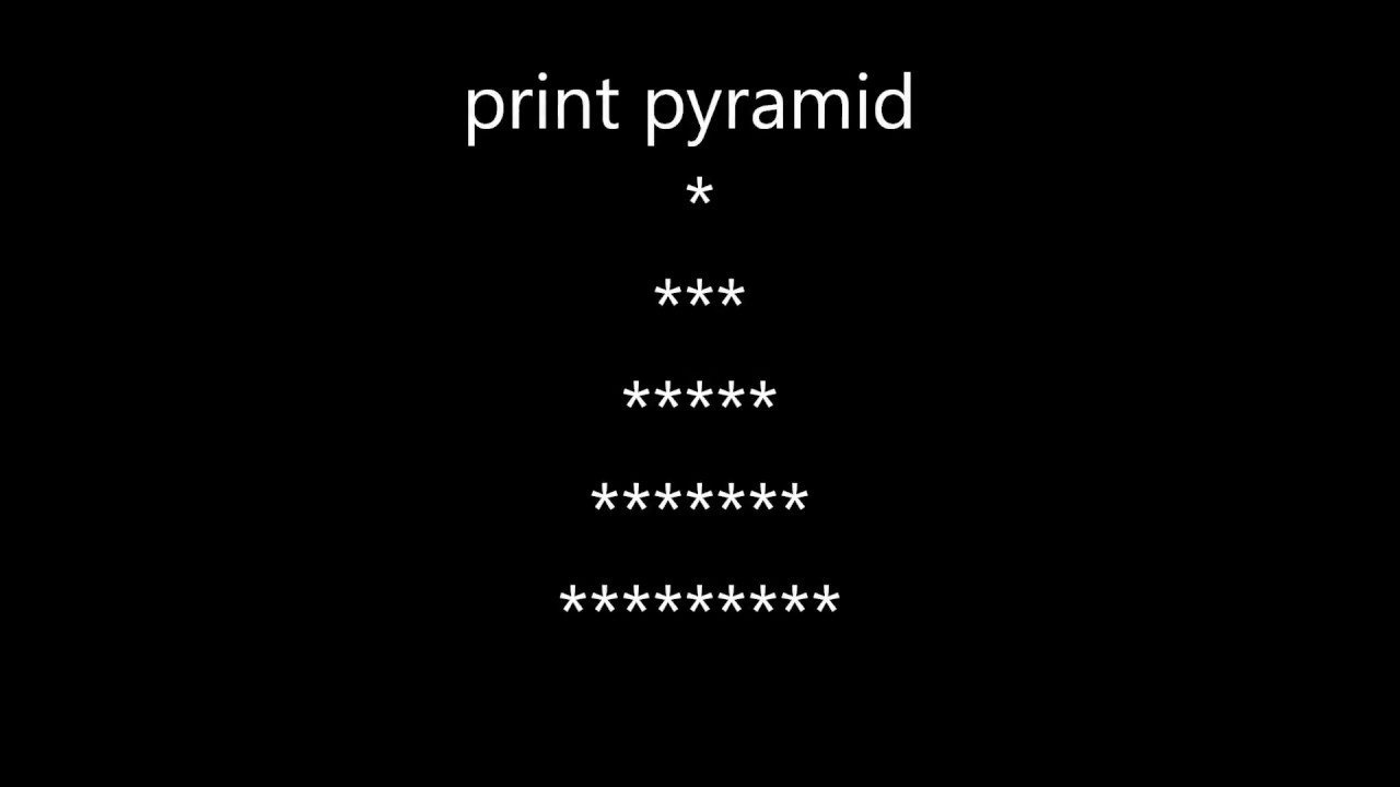 C Program To Print Pyramid Pattern Using Youtube