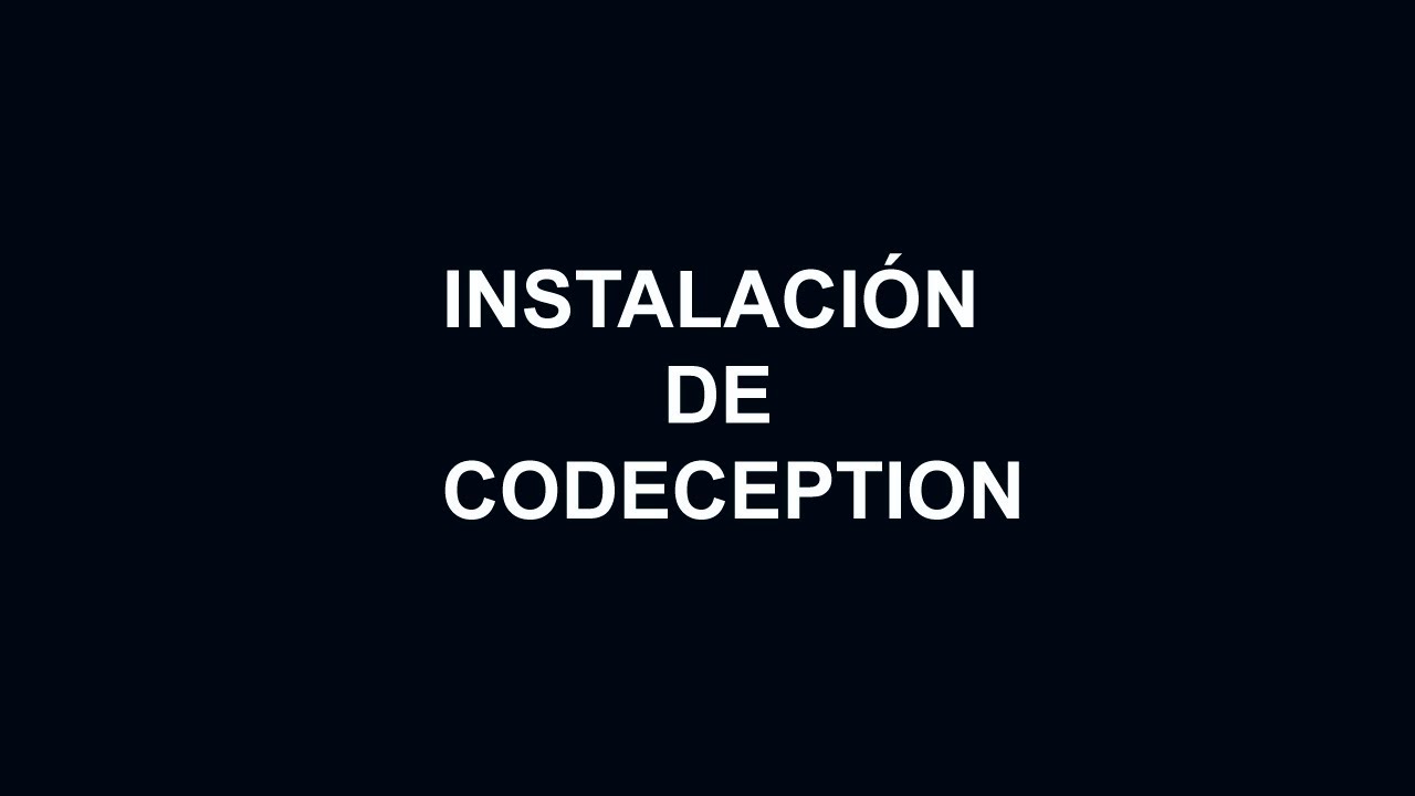 Instalar Codeception Youtube