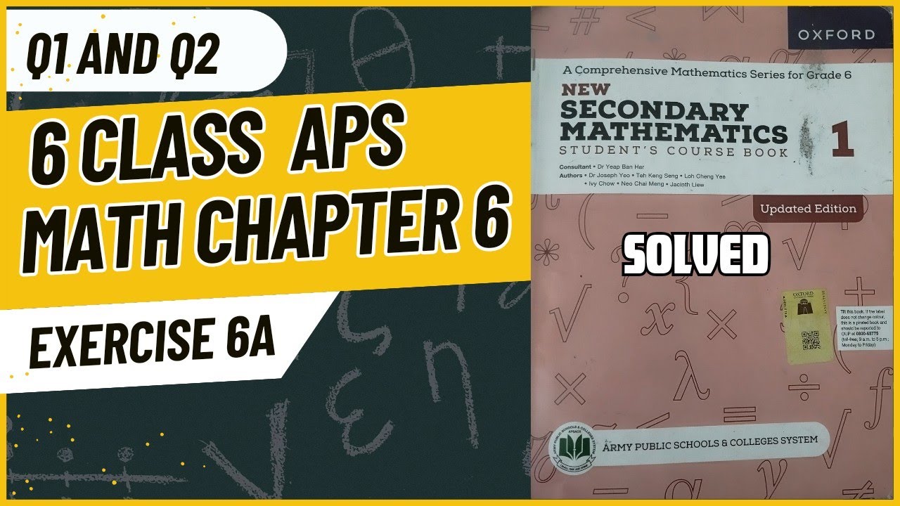 Q1 2 6a 6 Mathematics Solved New Secondary Mathematics Student Course