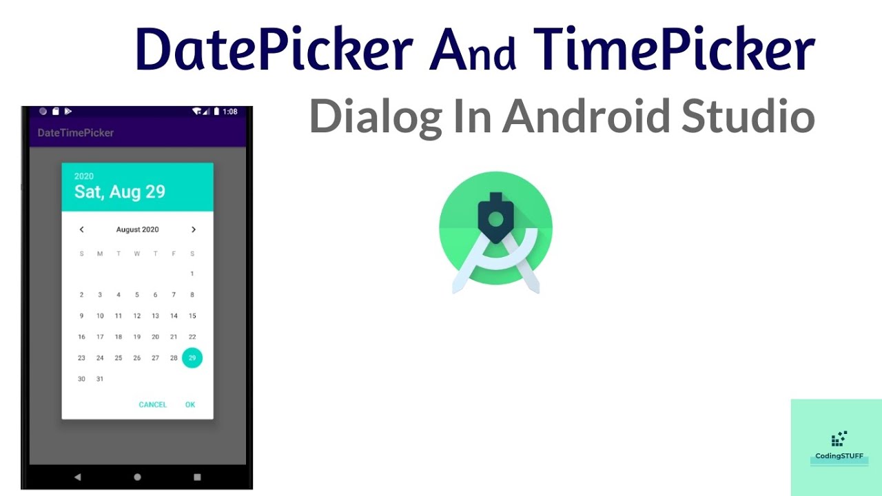 Lecture 26 How To Use Datepicker Dialog And Timepicker Dialog In
