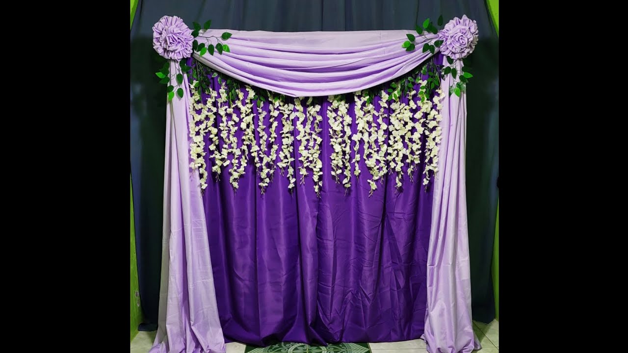 Rose Scallop Backdrop Purple Lavender Combination Design Ideas