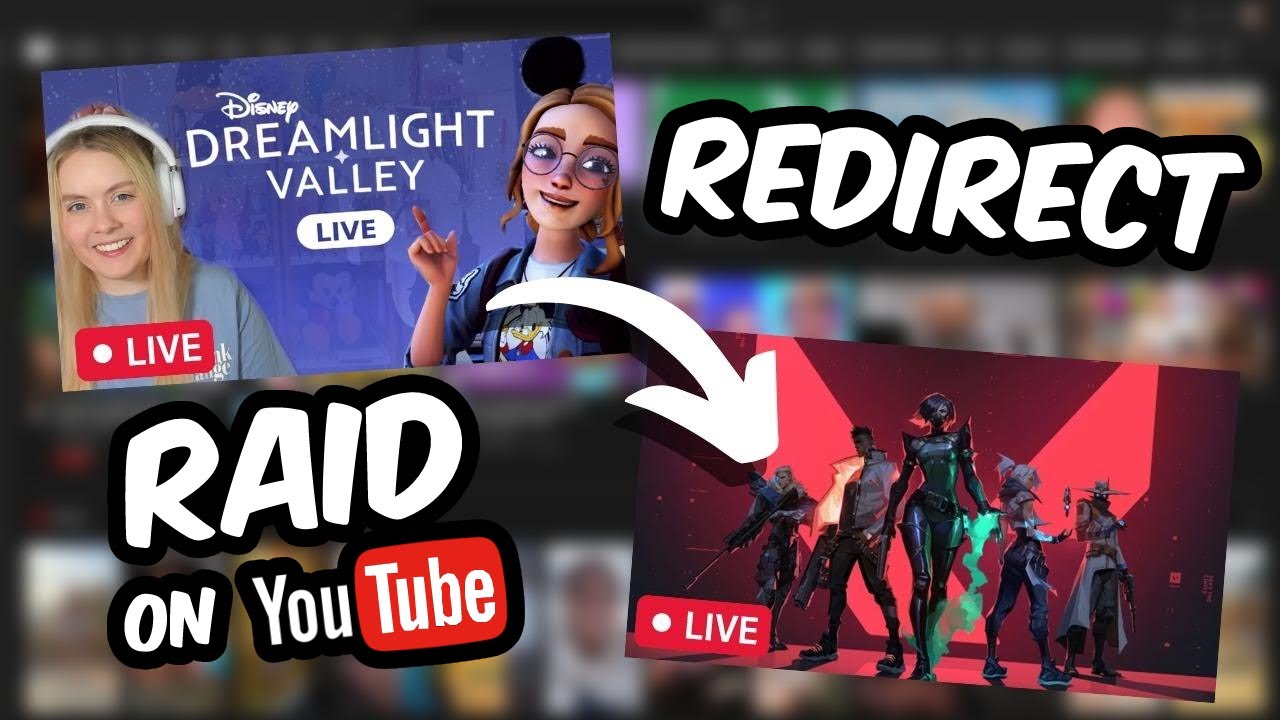 How To Raid On Youtube Live Live Redirect Youtube