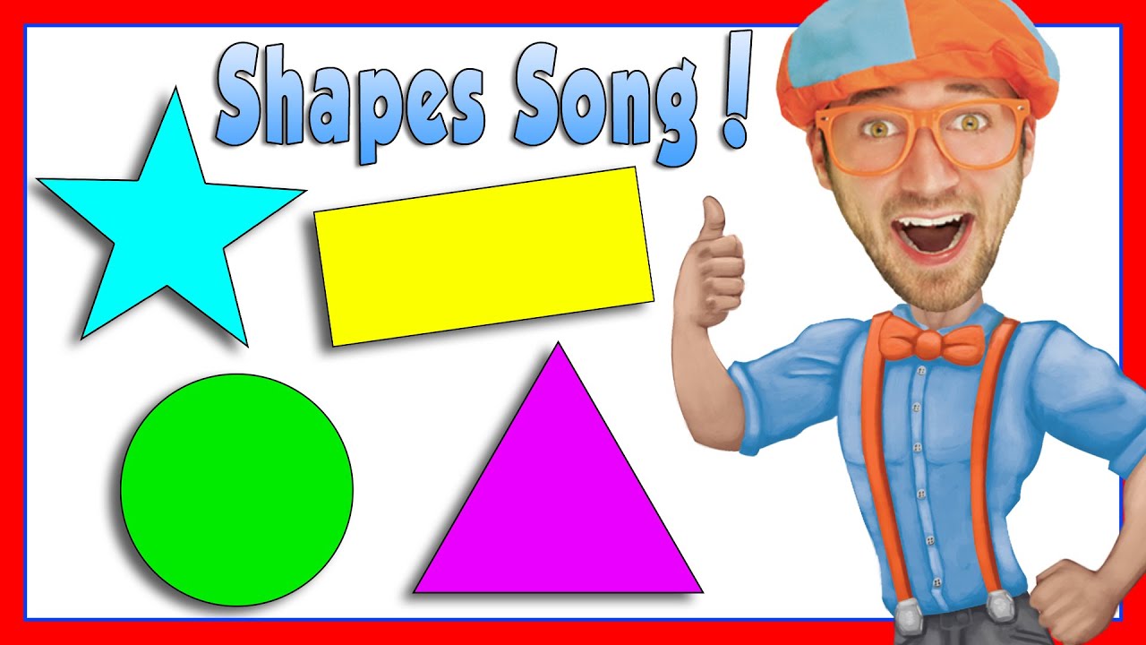 Learn Shapes For Kids With Blippi The Shapes Song Youtube