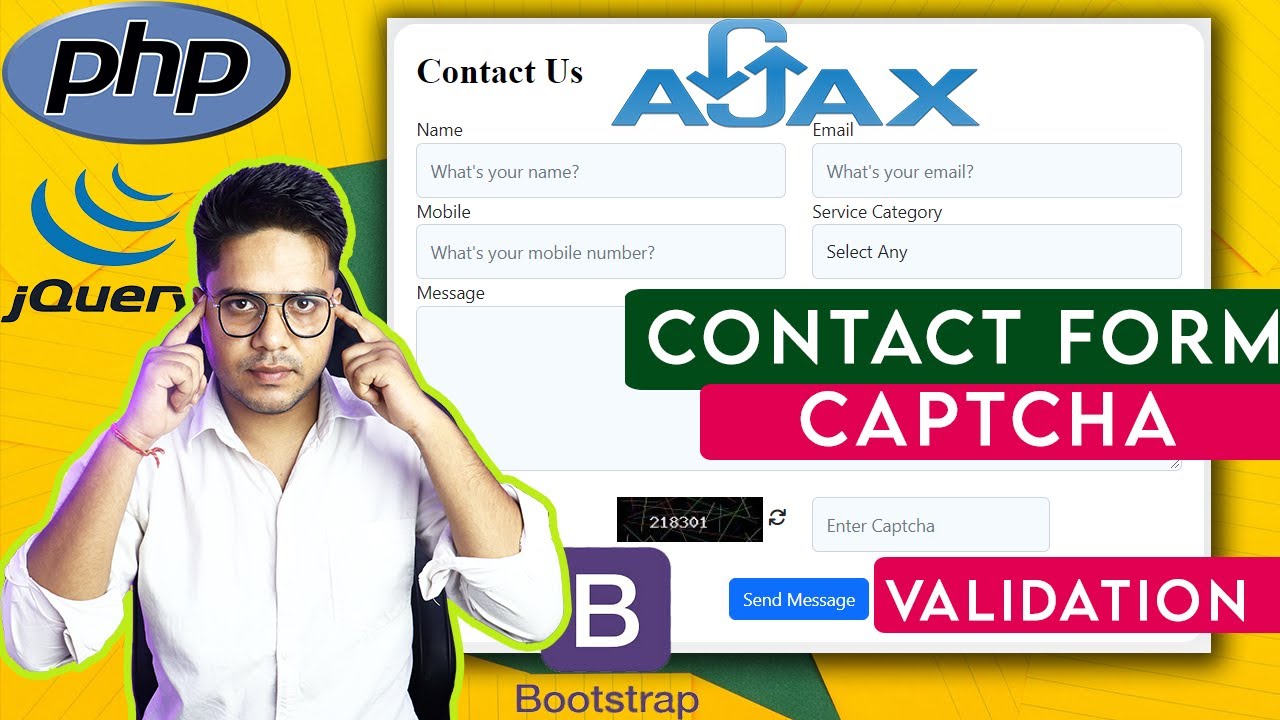 Contact Form In Php And Ajax With Captcha Validation Contact Page