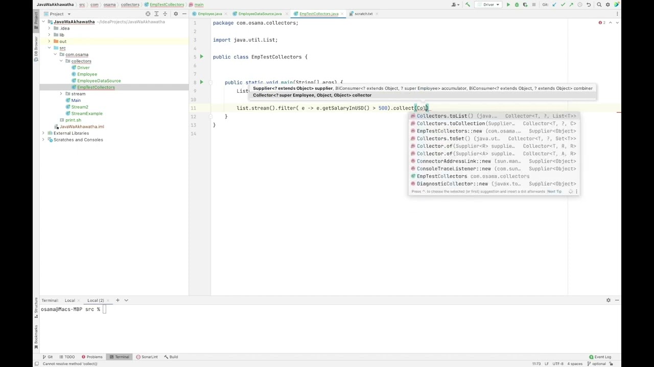 Java 8 Streams Collectors Youtube