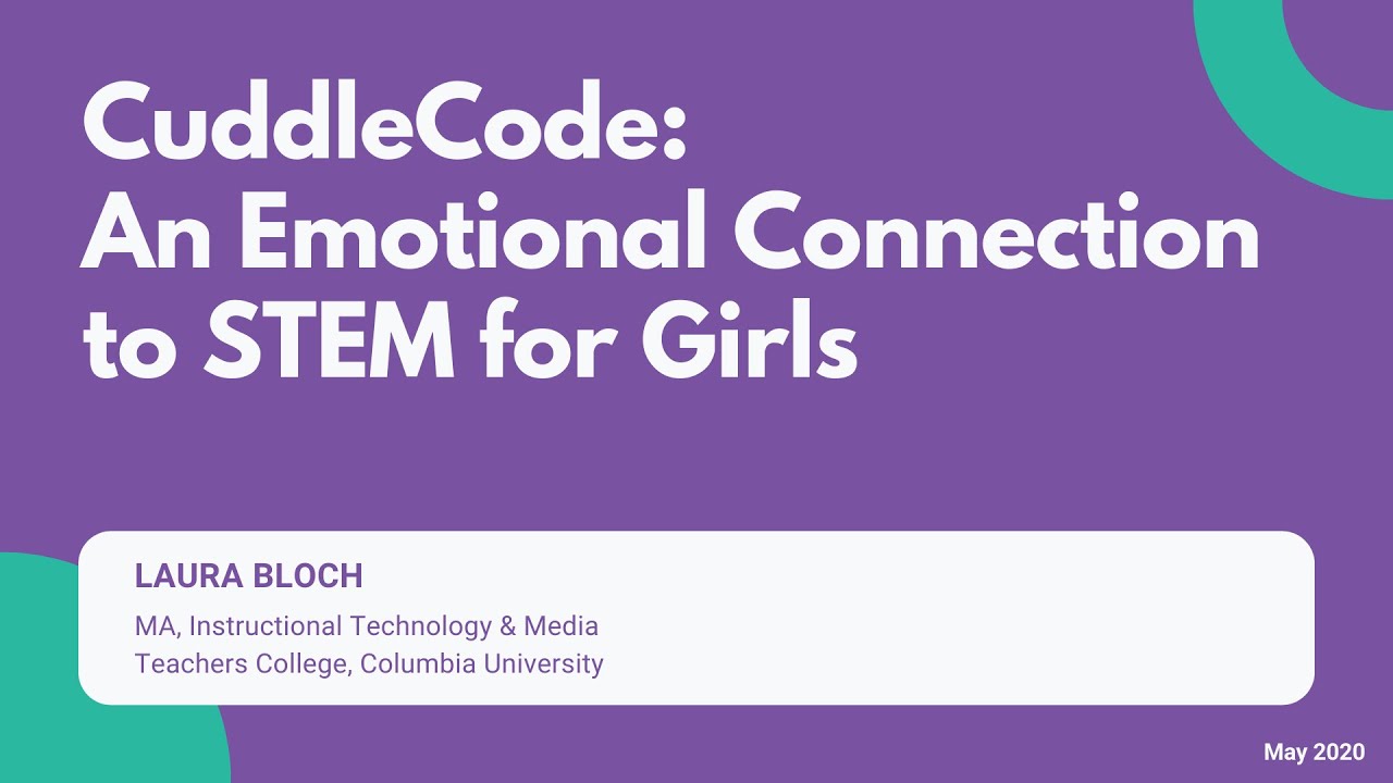 Cuddlecode An Emotional Connection To Stem For Young Girls Youtube