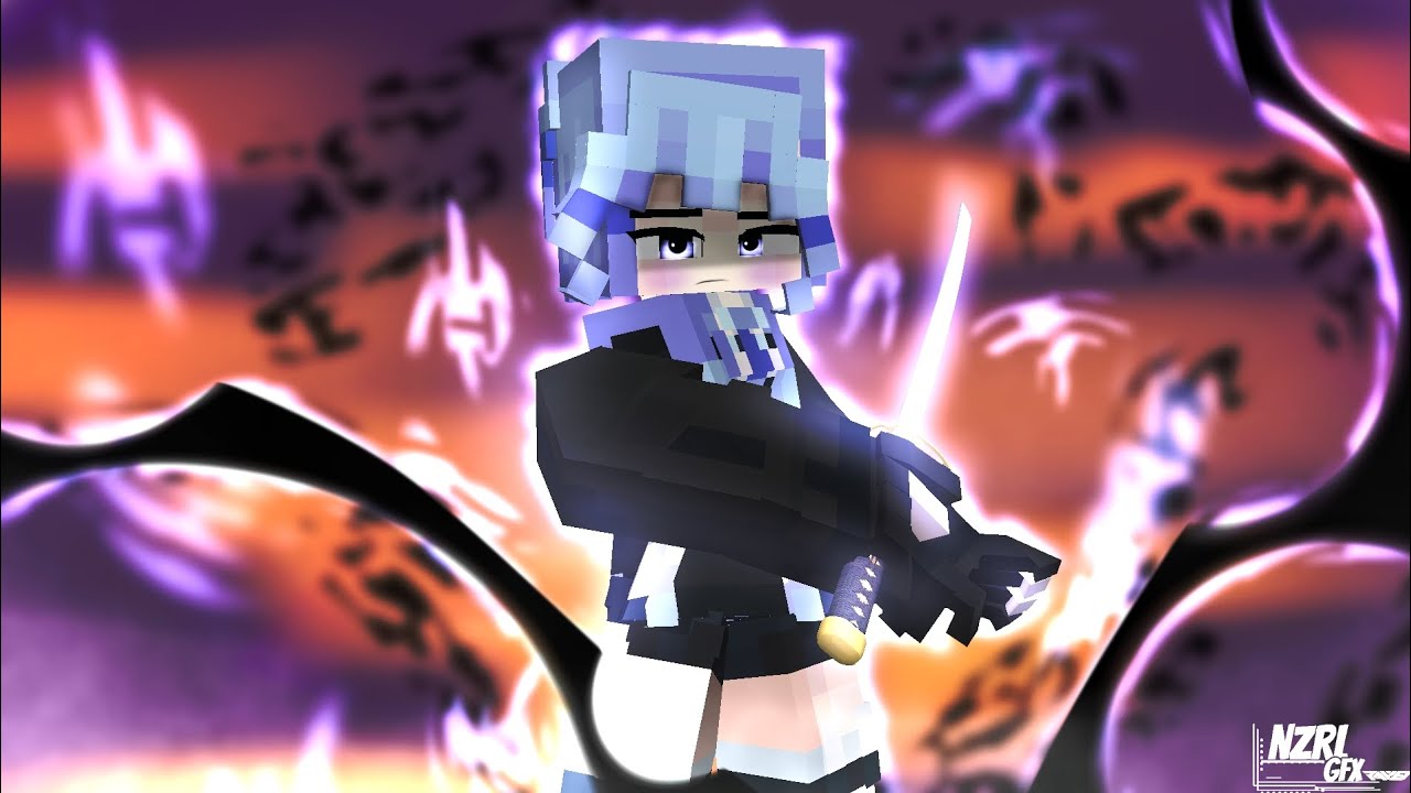 Template Render Prisma 3d Minecraft Tema Solo Girl Katana Youtube