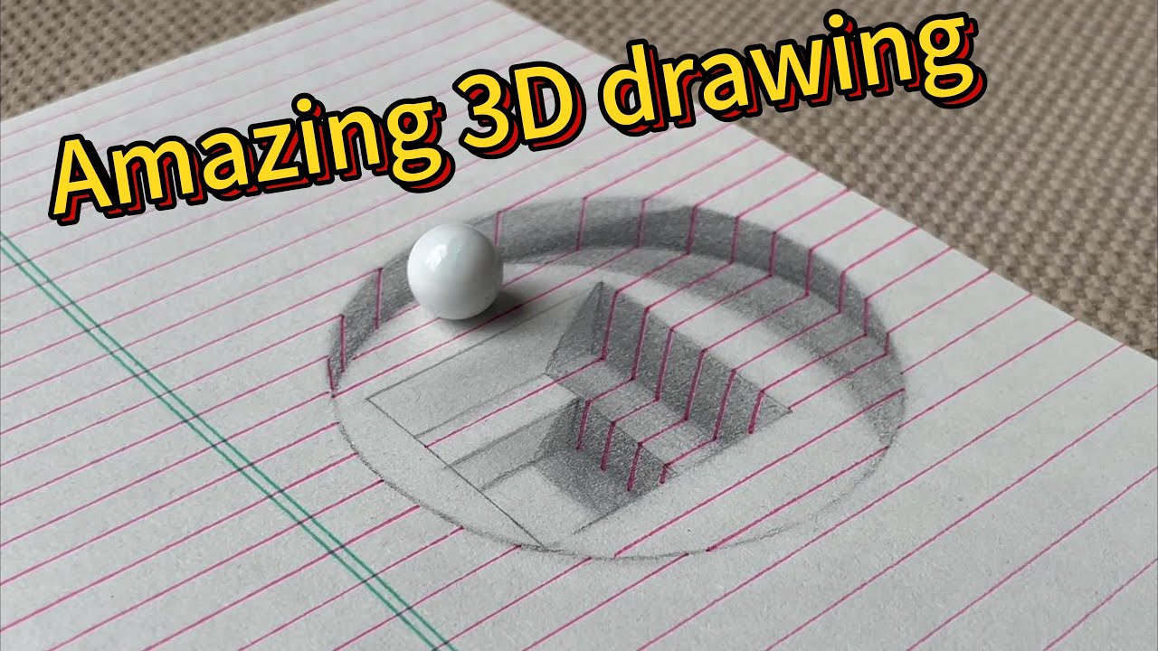 Amazing 3d Pencil Drawing Tutorial How To Draw Realistic Optical