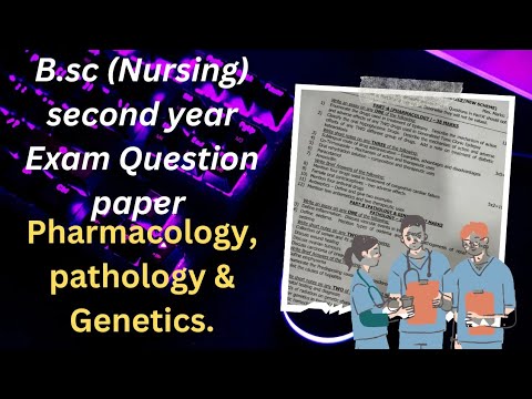 B Sc Nursing Second Year Exam Question Paper 2023 Pharmacology