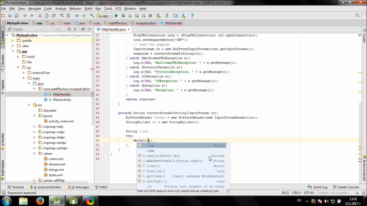 Working With Json In Android Studio Youtube