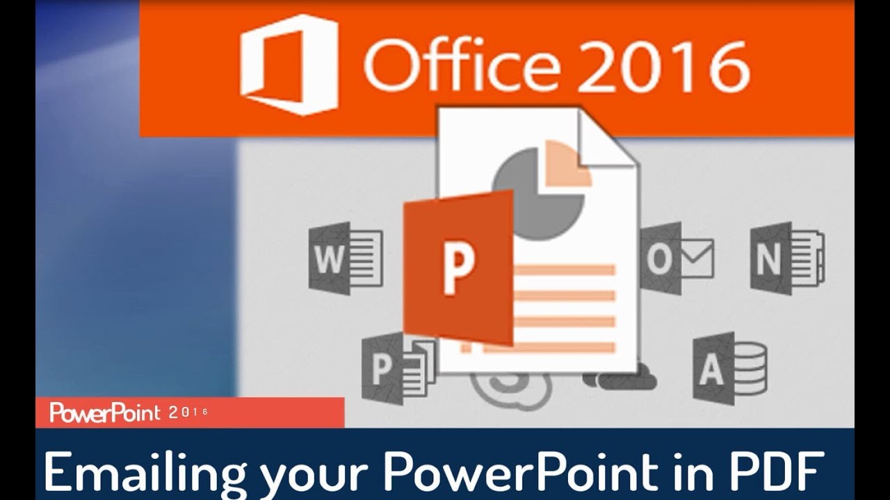 Powerpoint 2016 Tutorial Emailing Your Powerpoint As A Pdf Youtube