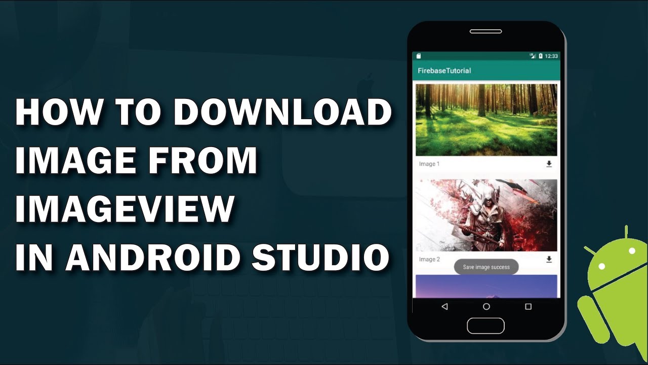 How To Download Image From Imageview In Android Studio Youtube