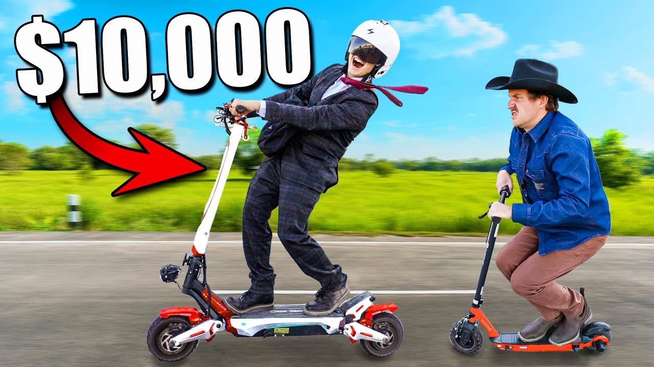 10 000 Vs 100 Electric Scooters Youtube