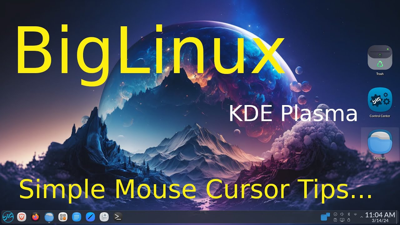 Biglinux Kde Plasma Simple File Manager Mouse Cursor Tips Youtube