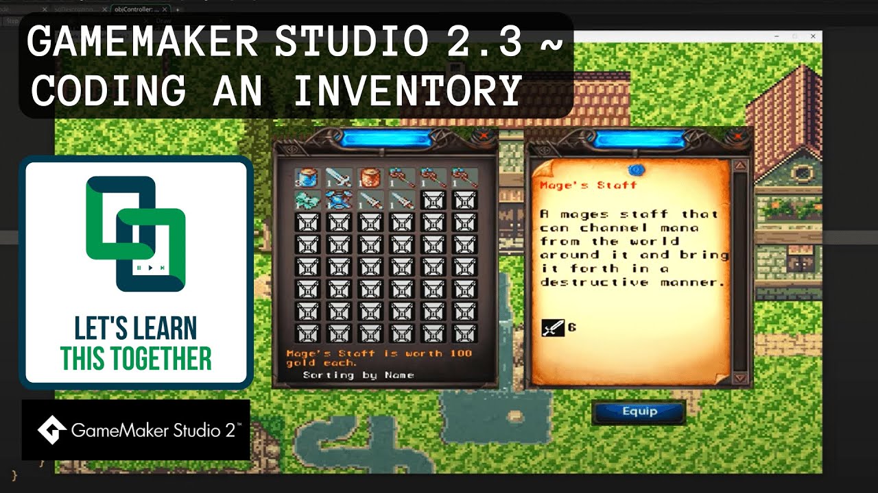 Gamemaker Studio 2 3 Beautiful Inventory Part 1 Coding An Inventory