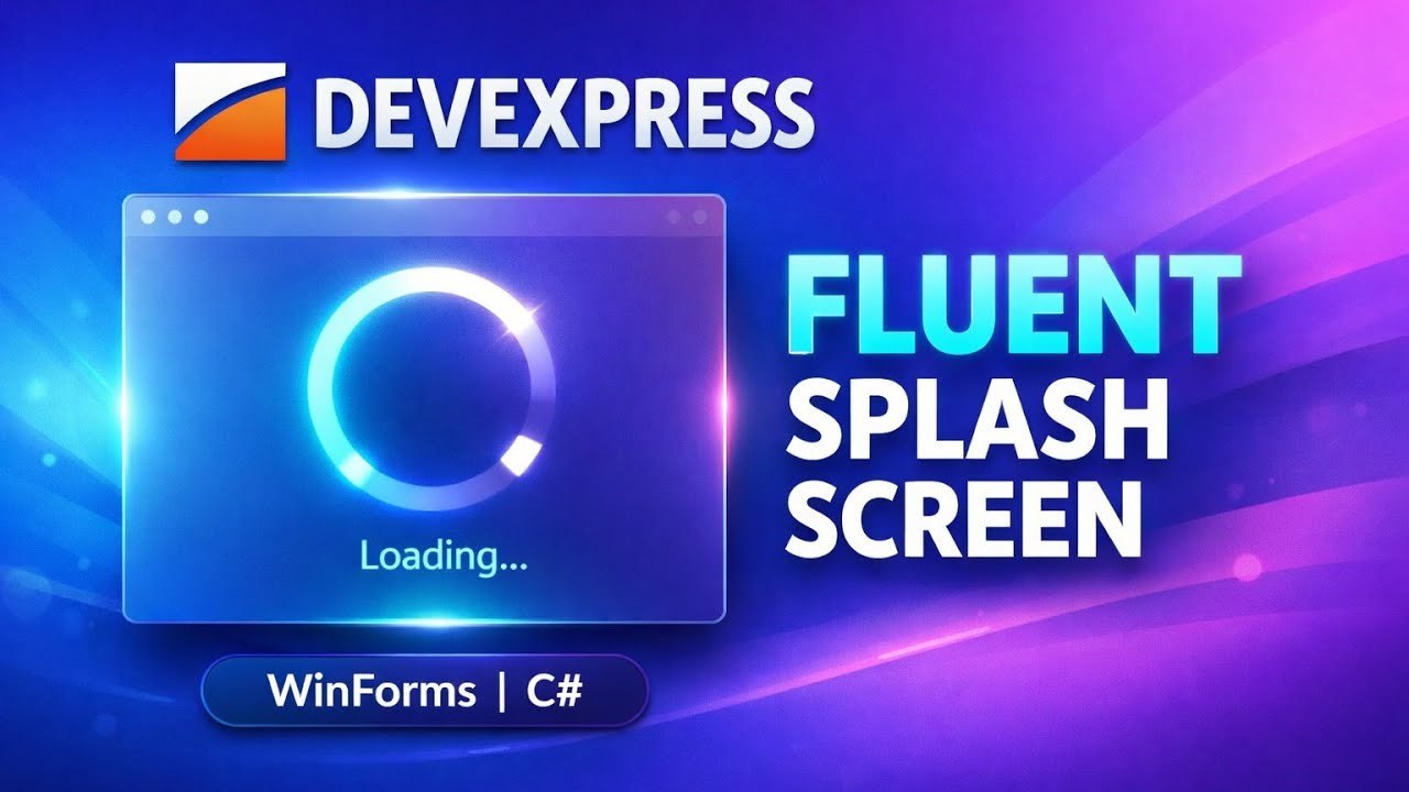 Devexpress Winforms Tutorial Create A Fluent Splash Screen Foxlearn