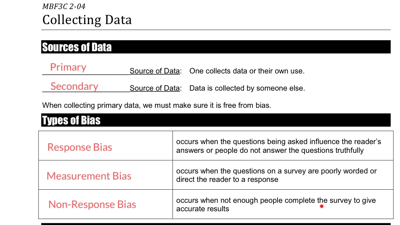Mbf3c 2 04 Collecting Data Youtube
