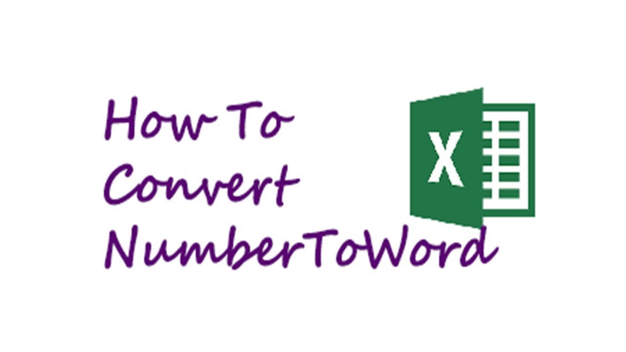 How To Convert Number To Word In Excel Youtube