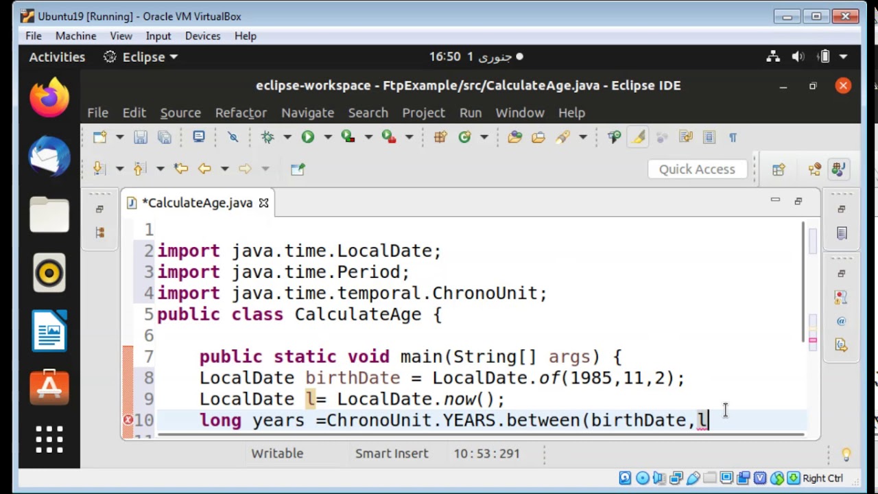 How To Calculate Age In Java Programming Youtube