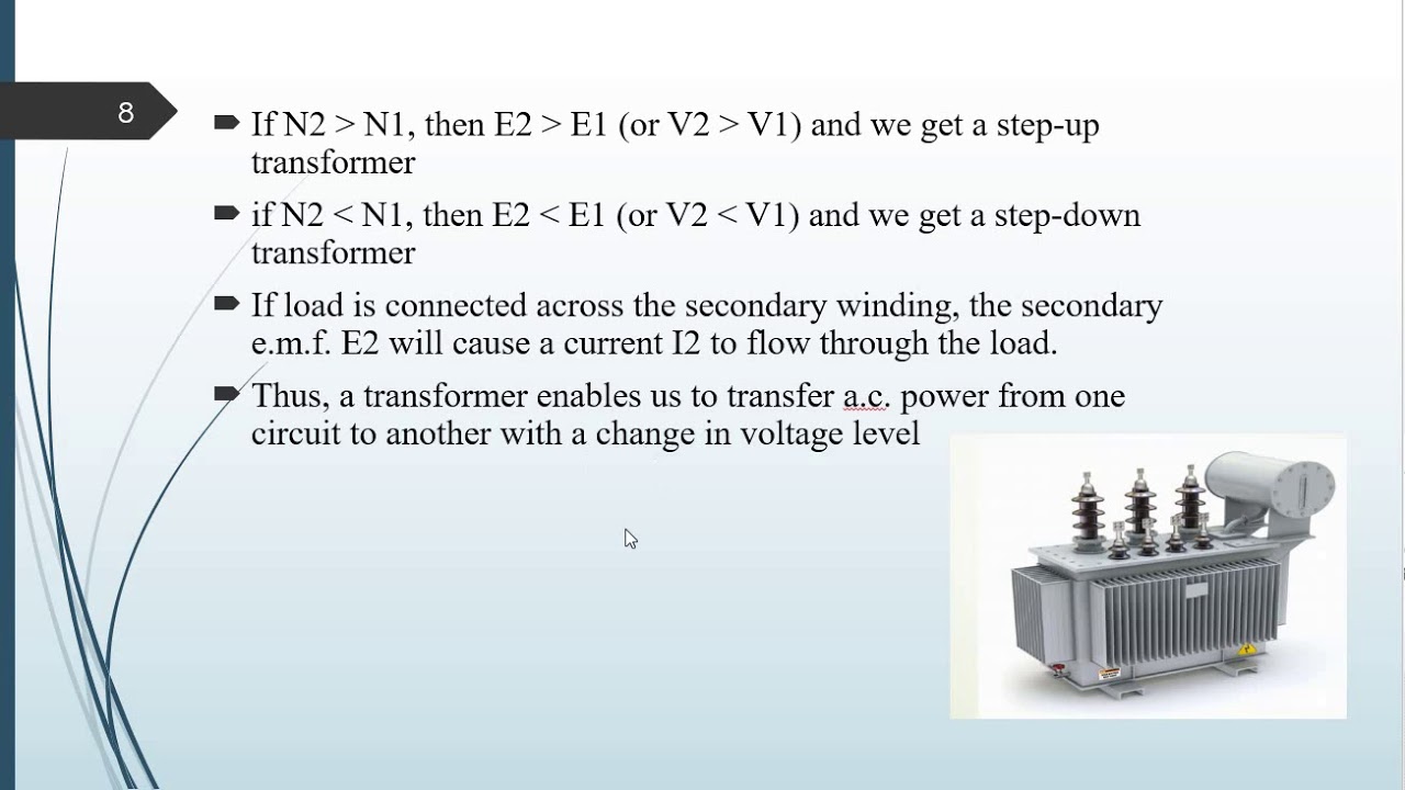 Ktu Ee 311 Edca Module 3 Transformer Principle Of Operation Emf