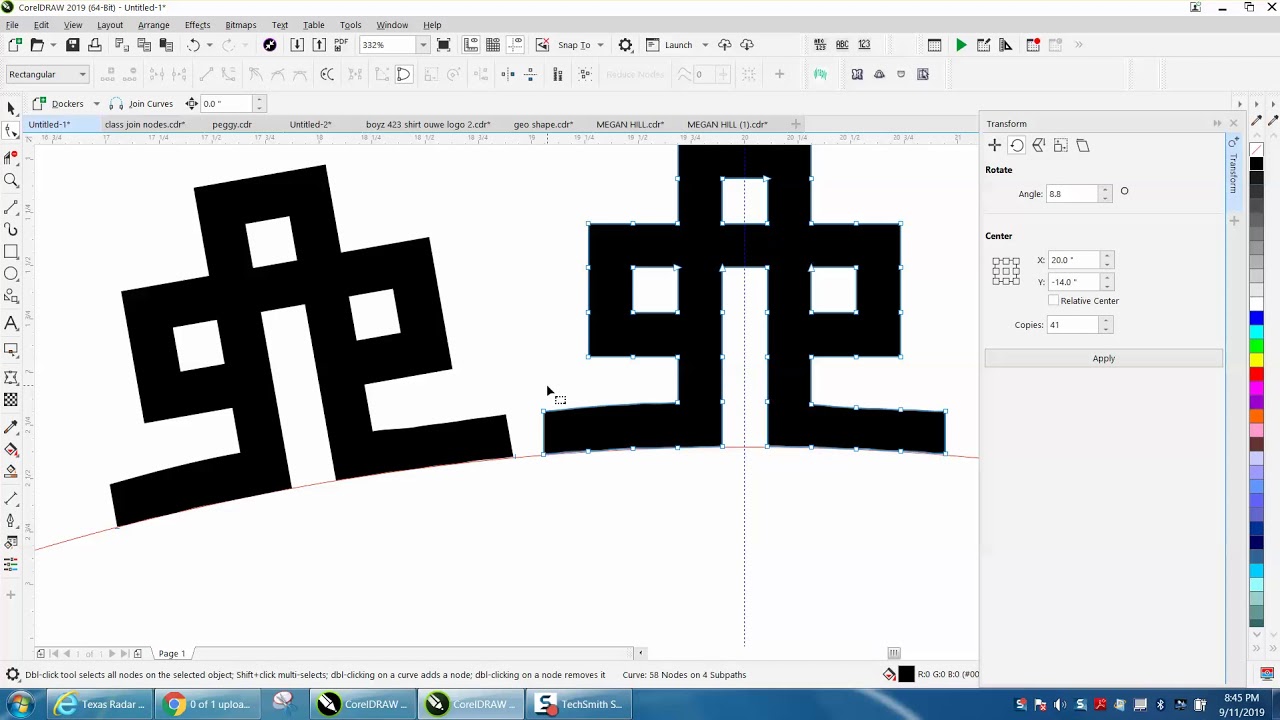 Corel Draw Tips Tricks Geometric Pattern Part 6 Youtube