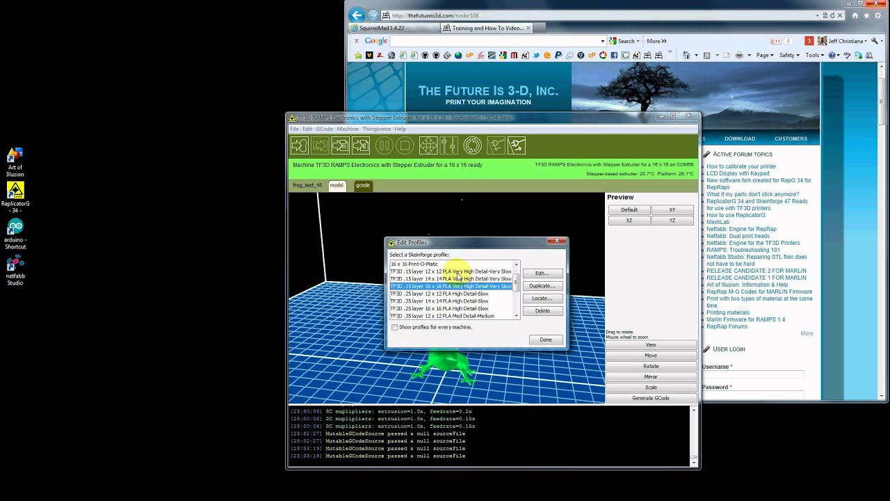 Video 11 Replicatorg 34 By Thefutureis3d Youtube