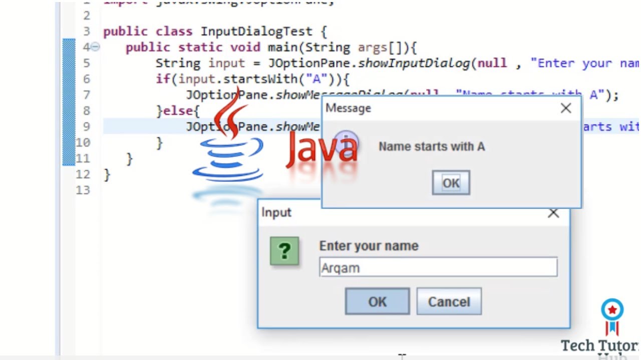 Simple Gui Input Dialogue Box Project Using Java Gui Youtube