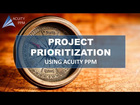 Project Prioritization In Acuity Ppm 2023 Youtube