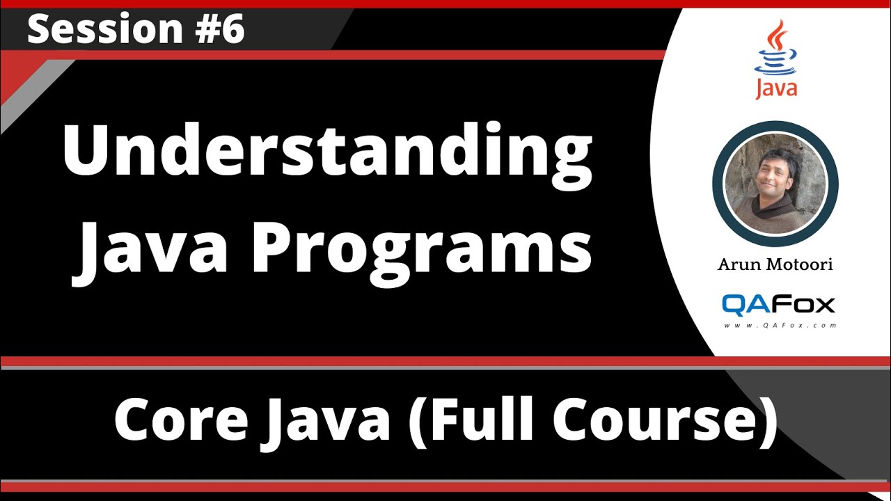 Core Java Part 6 Understanding Java Programs Youtube