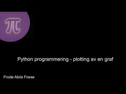 Python Programmering Plotting Av En Graf Youtube
