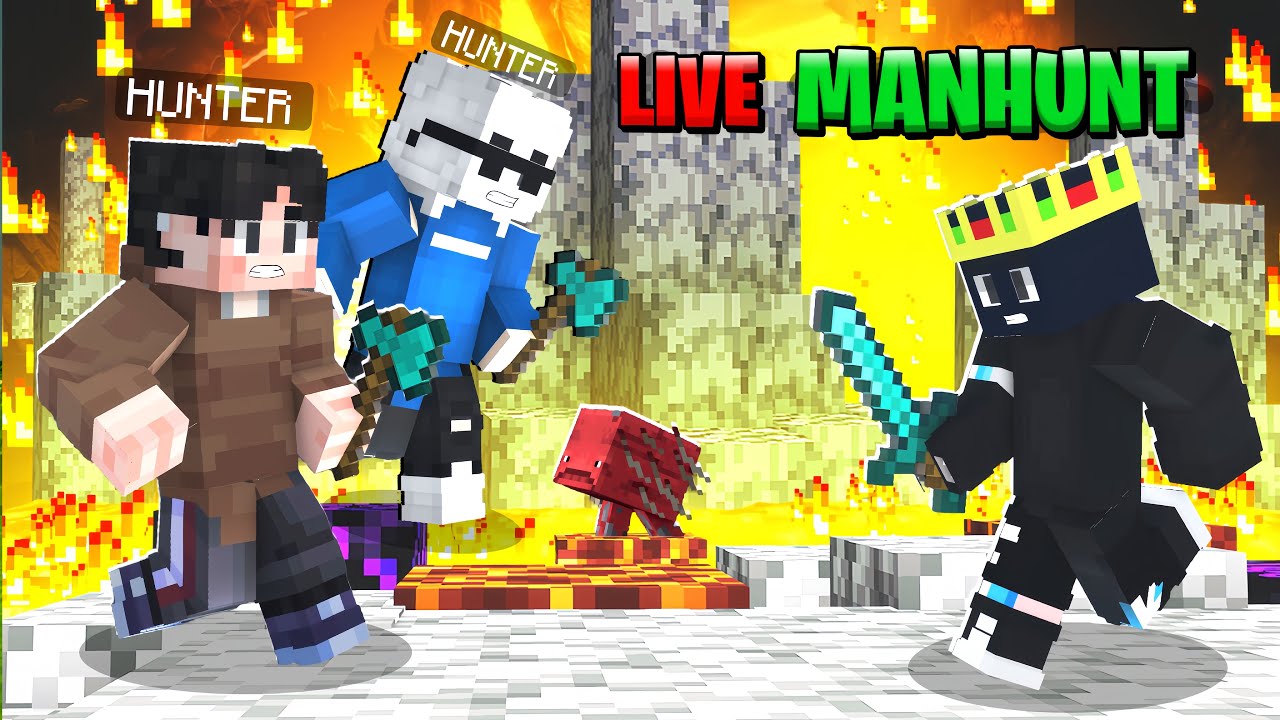 Minecraft Manhunt A New Challengeрџ ґlive Youtube