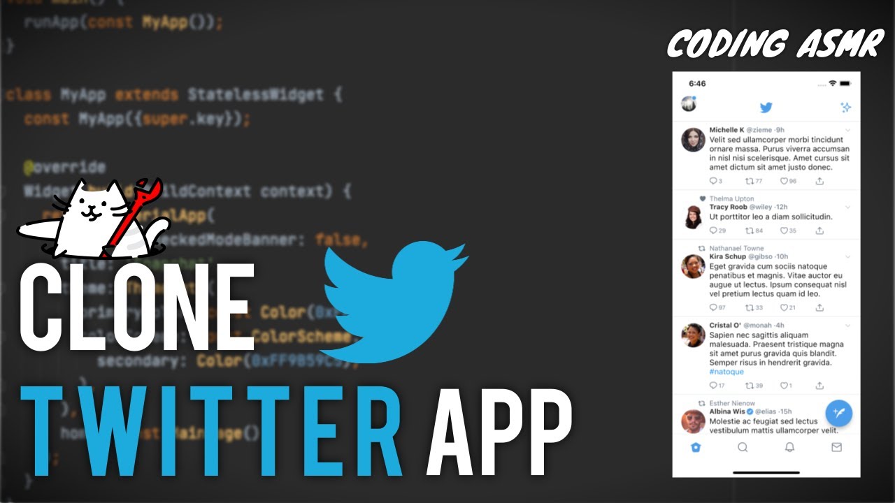 Coding Asmr Creating A Twitter App With Flutter Youtube
