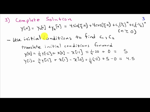 Difference Equation Solution Examples Tessshebaylo