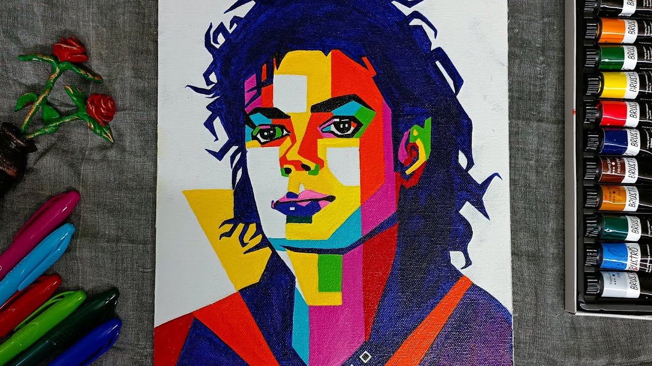 Michael Jackson Painting With Acrylic Colour Abstract Painting Of
