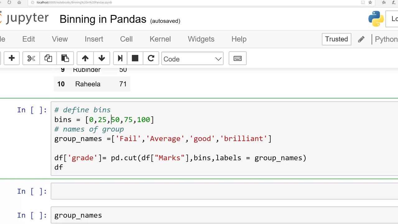 Python Pandas Binning In Urdu Hindi Youtube