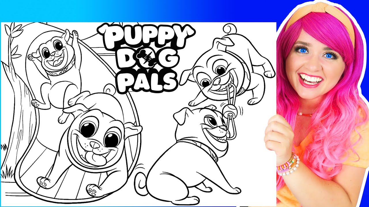 Coloring Puppy Dog Pals Bingo Rolly Coloring Pages Prismacolor