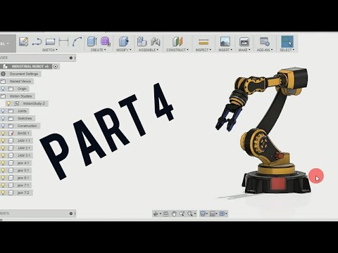 Industrial Robot Part 4 Fusion 360 Tutorial Youtube