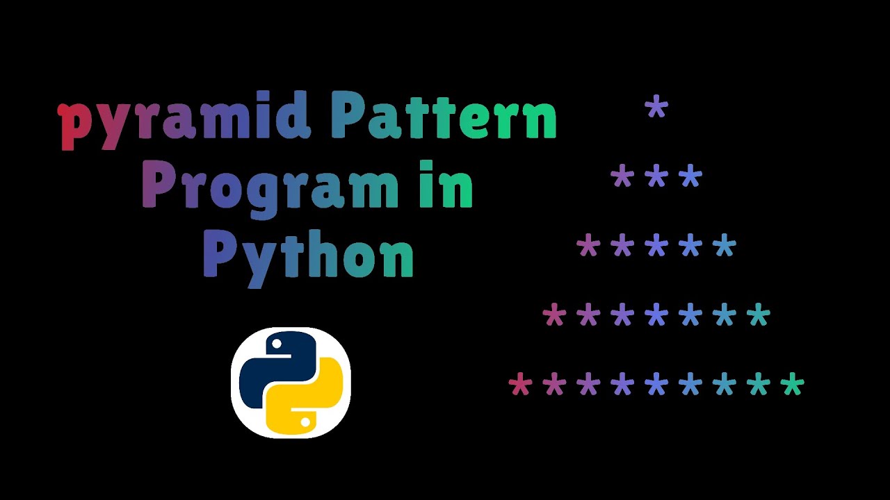 Pyramid Pattern Program In Python Youtube